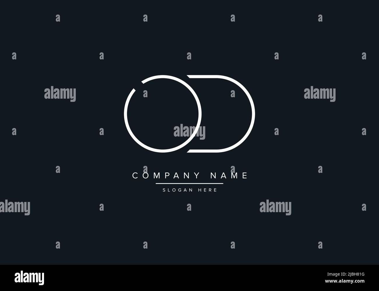 Creative Letters OD Logo Design Vector Template Stock Vector Image ...