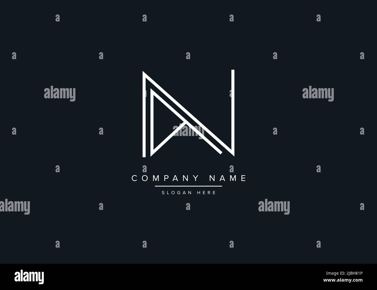 Creative Letters NA Logo Design Vector Template Stock Vector Image ...