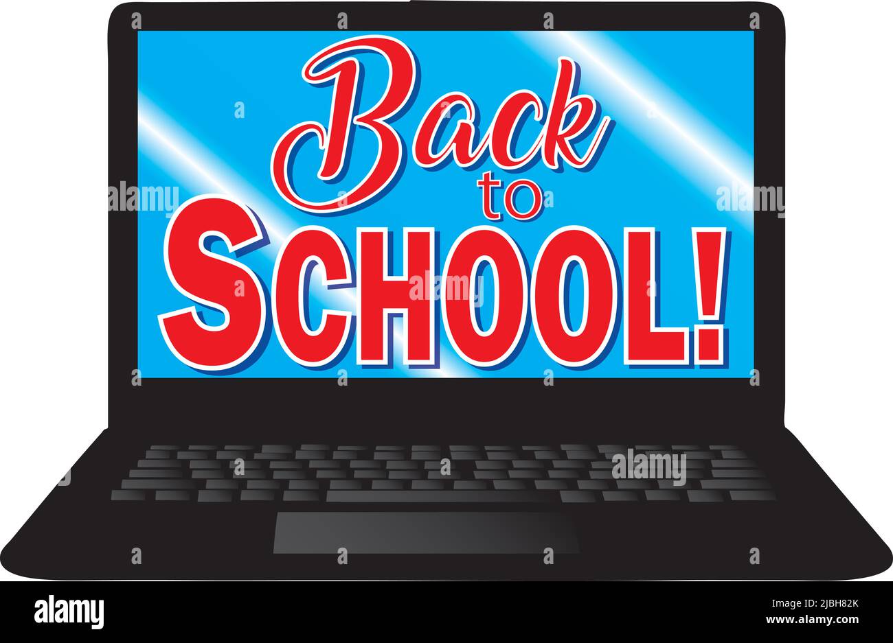 Back to school laptop graphic Stock Vector Image & Art - Alamy