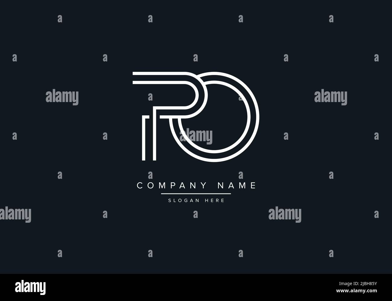 Creative Letters PO Logo Design Vector Template Stock Vector Image ...