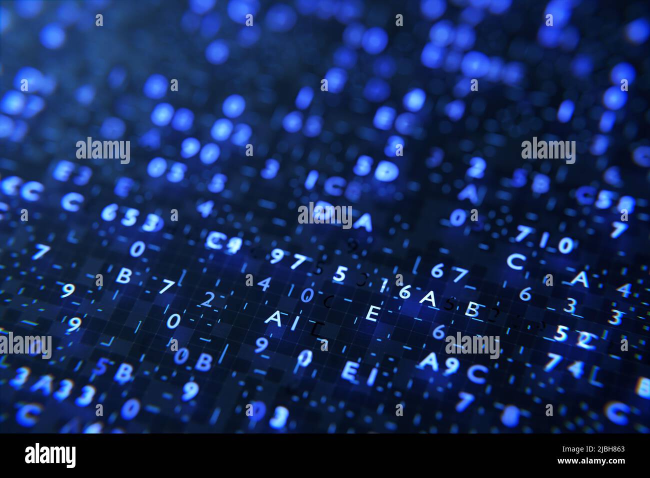 Grid core. Hardware quantum form. Abstract tech background. Floating Numbers HUD Background ...