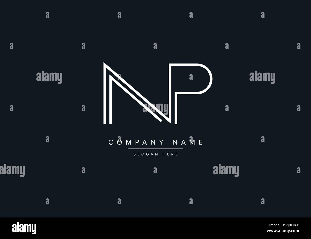 Creative Letters NP Logo Design Vector Template Stock Vector Image ...