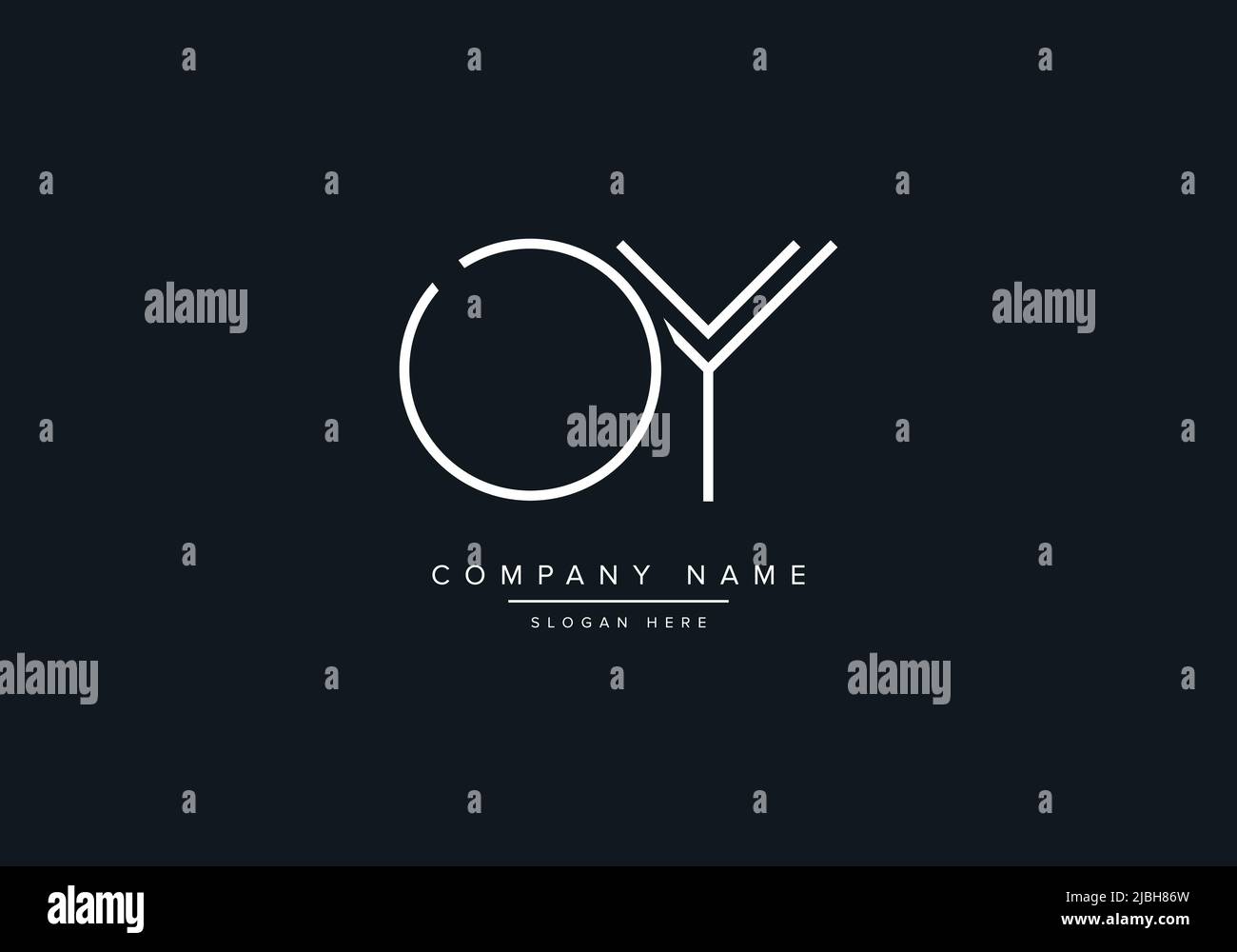 Creative Letters OY Logo Design Vector Template Stock Vector Image ...