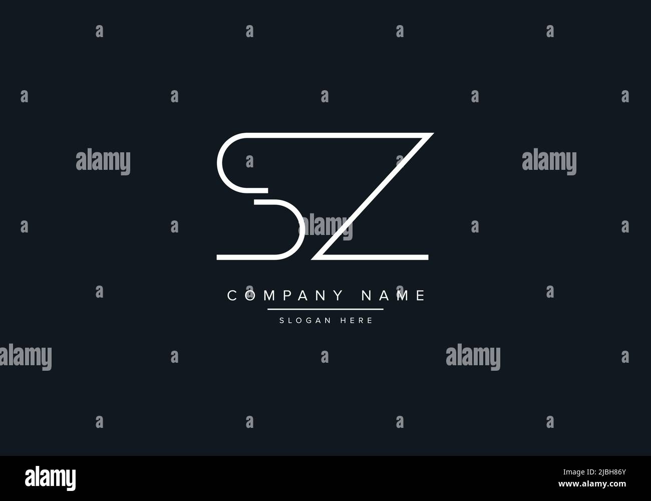 Creative Letters SZ Logo Design Vector Template Stock Vector Image ...