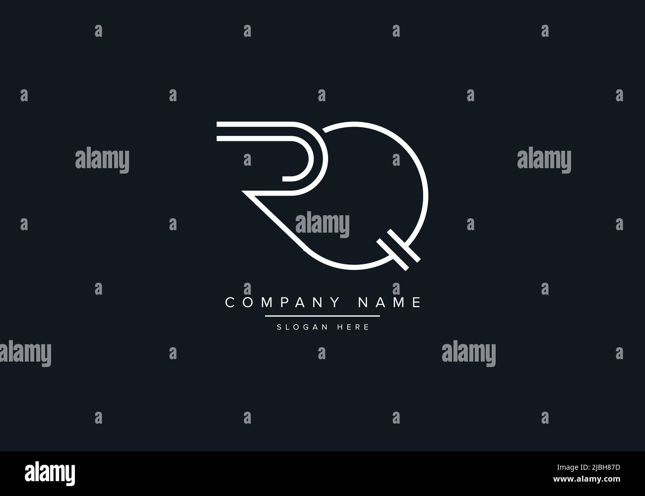 Creative Letters RQ Logo Design Vector Template Stock Vector Image ...