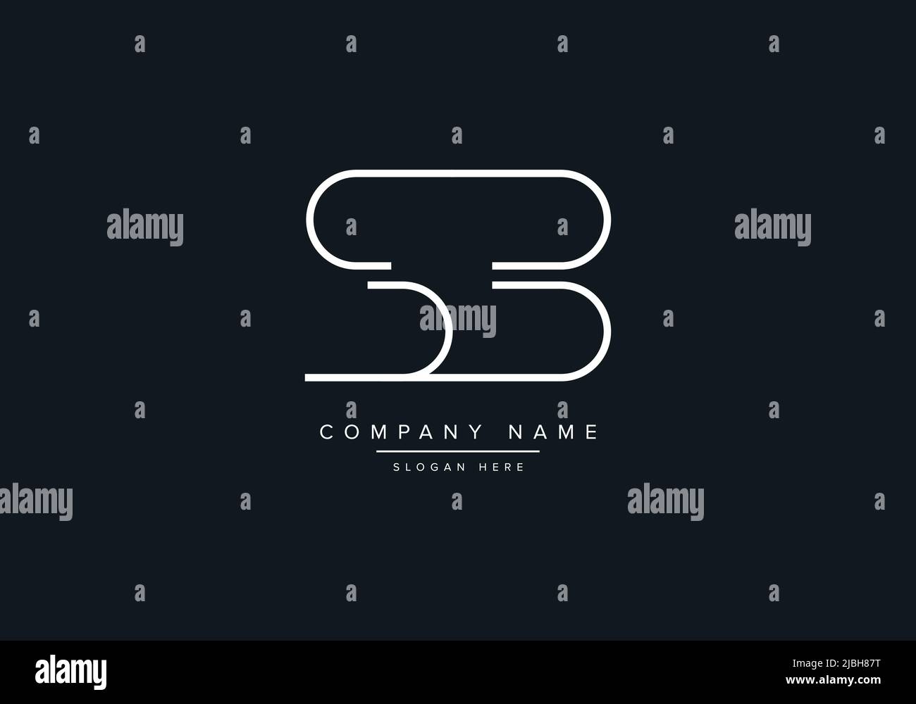 Creative Letters SB Logo Design Vector Template Stock Vector Image ...