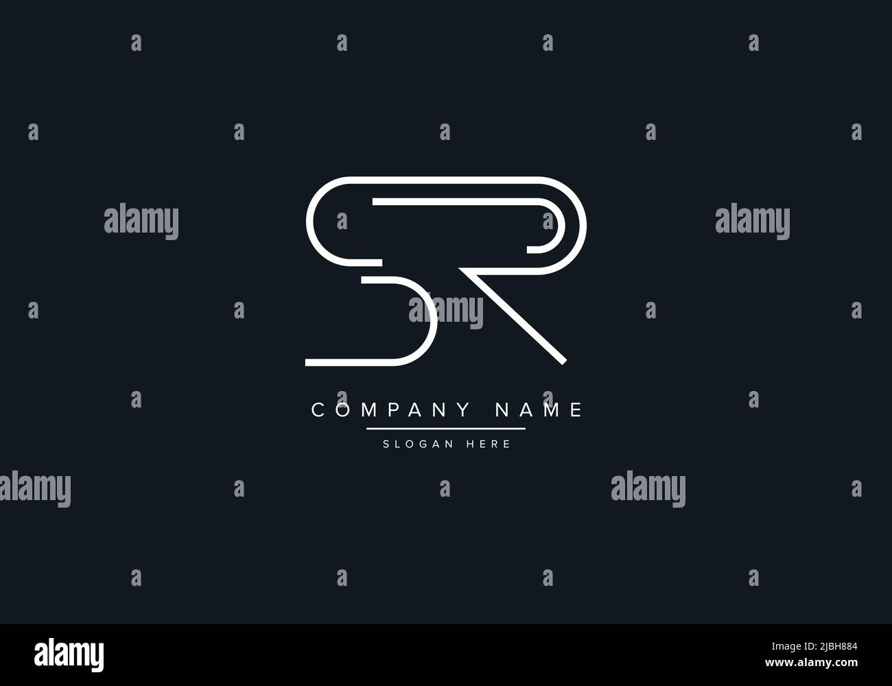 Creative Letters SR Logo Design Vector Template Stock Vector Image ...