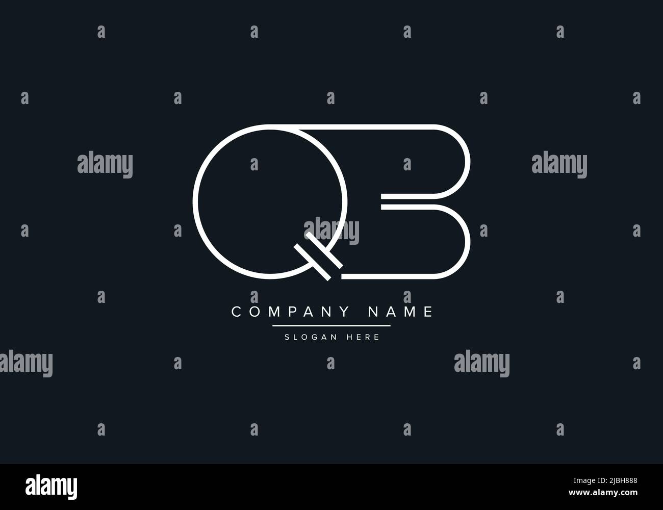 Creative Letters QB Logo Design Vector Template Stock Vector Image ...