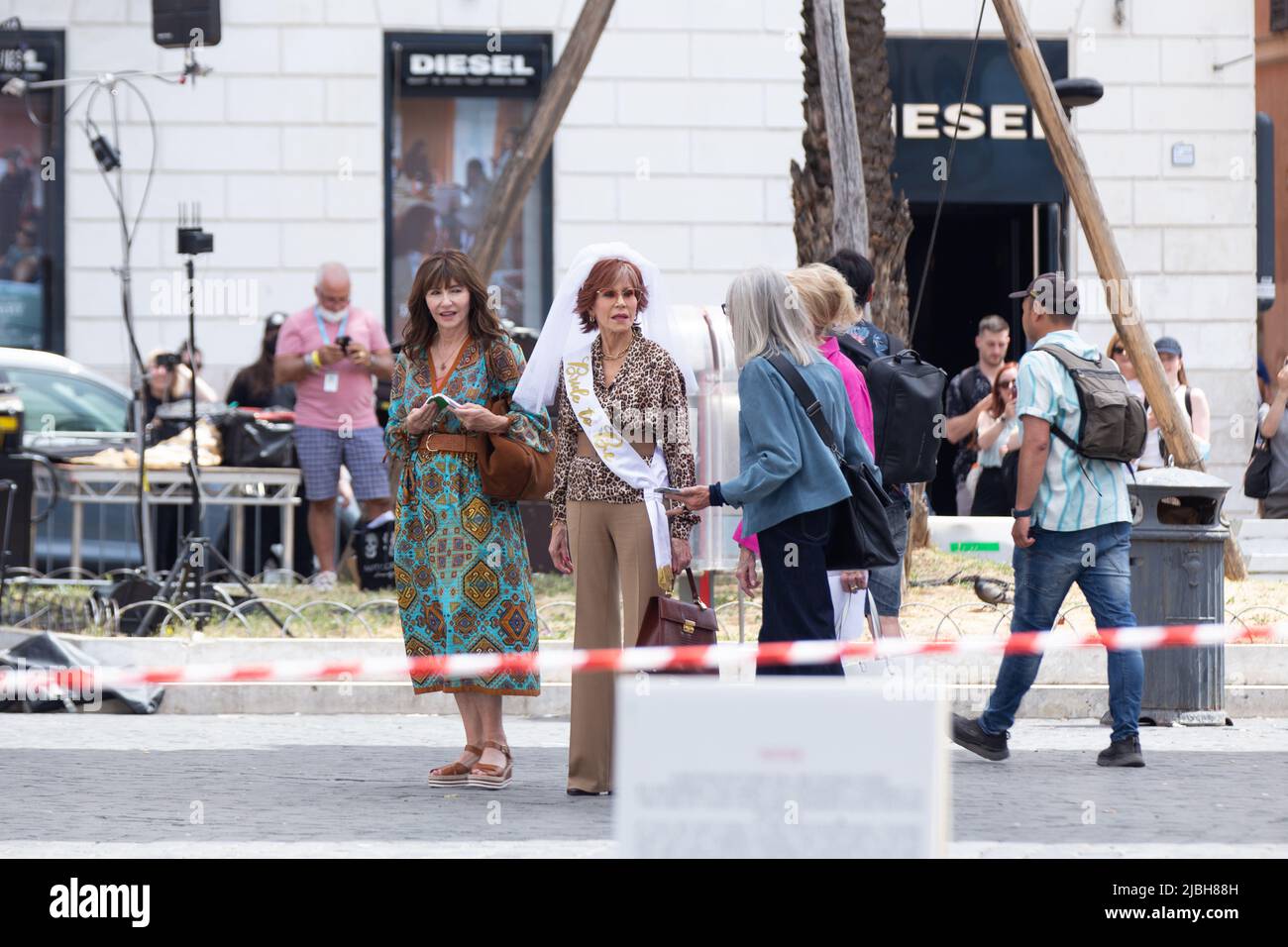 June 6, 2022, Rome, Italy: Actresses Diane Keaton, Jane Fonda, Candice ...