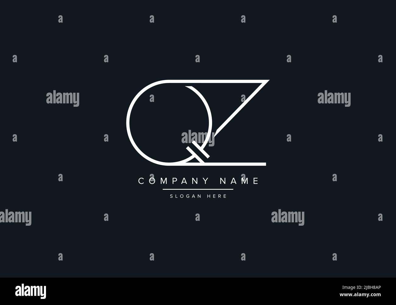Creative Letters QZ Logo Design Vector Template Stock Vector Image ...