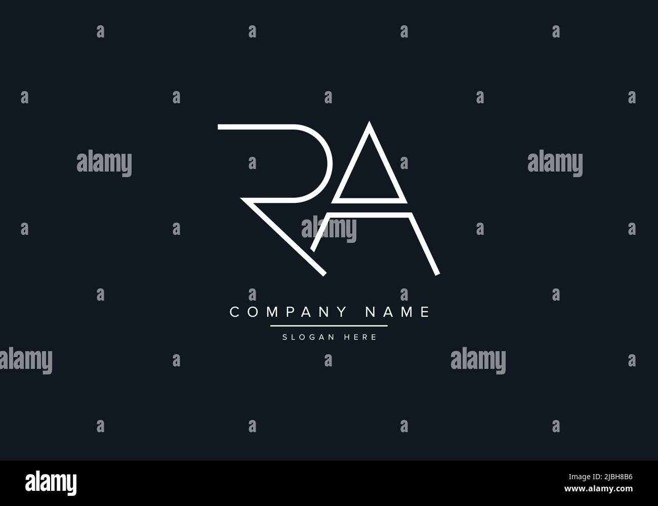 Creative Letters RA Logo Design Vector Template Stock Vector Image ...