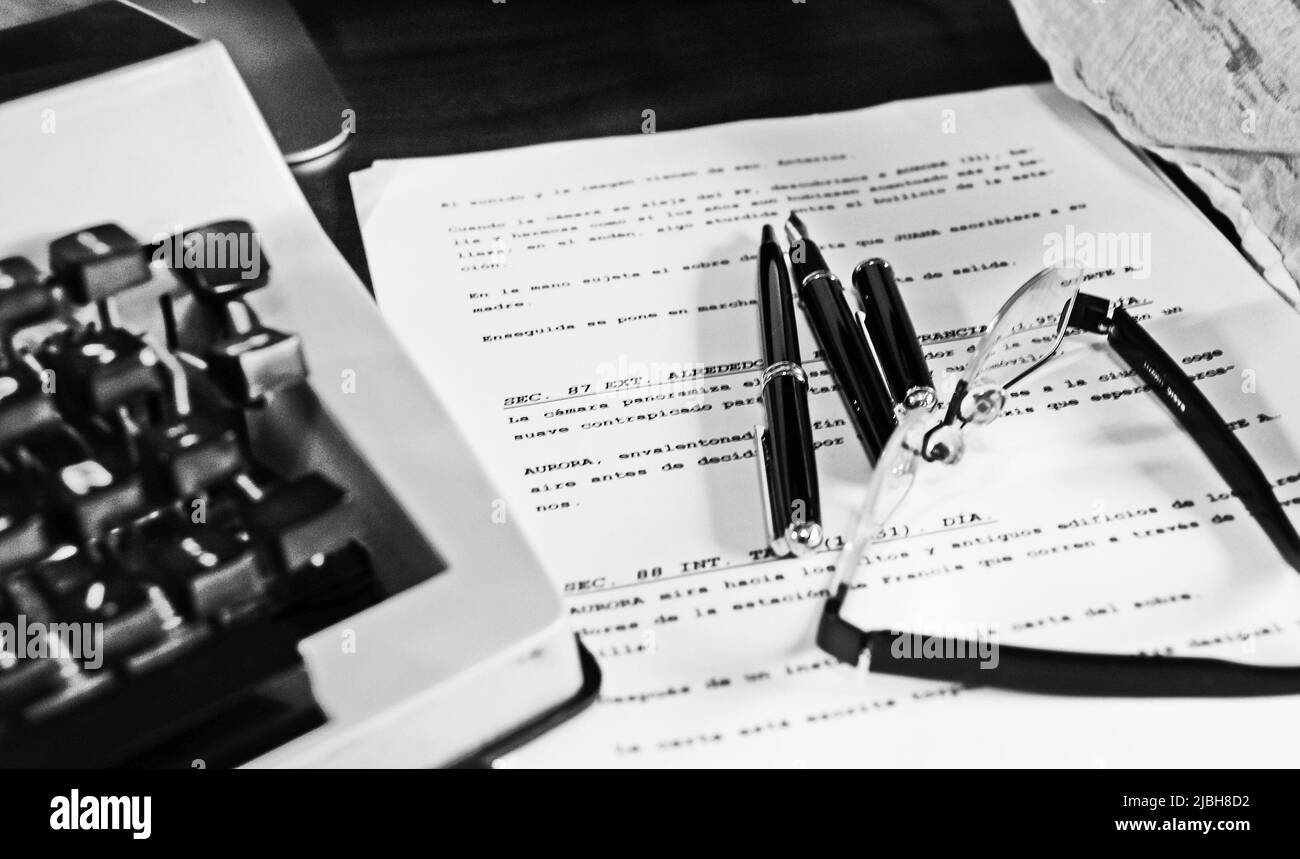 Typewriters on desk hi-res stock photography and images - Alamy
