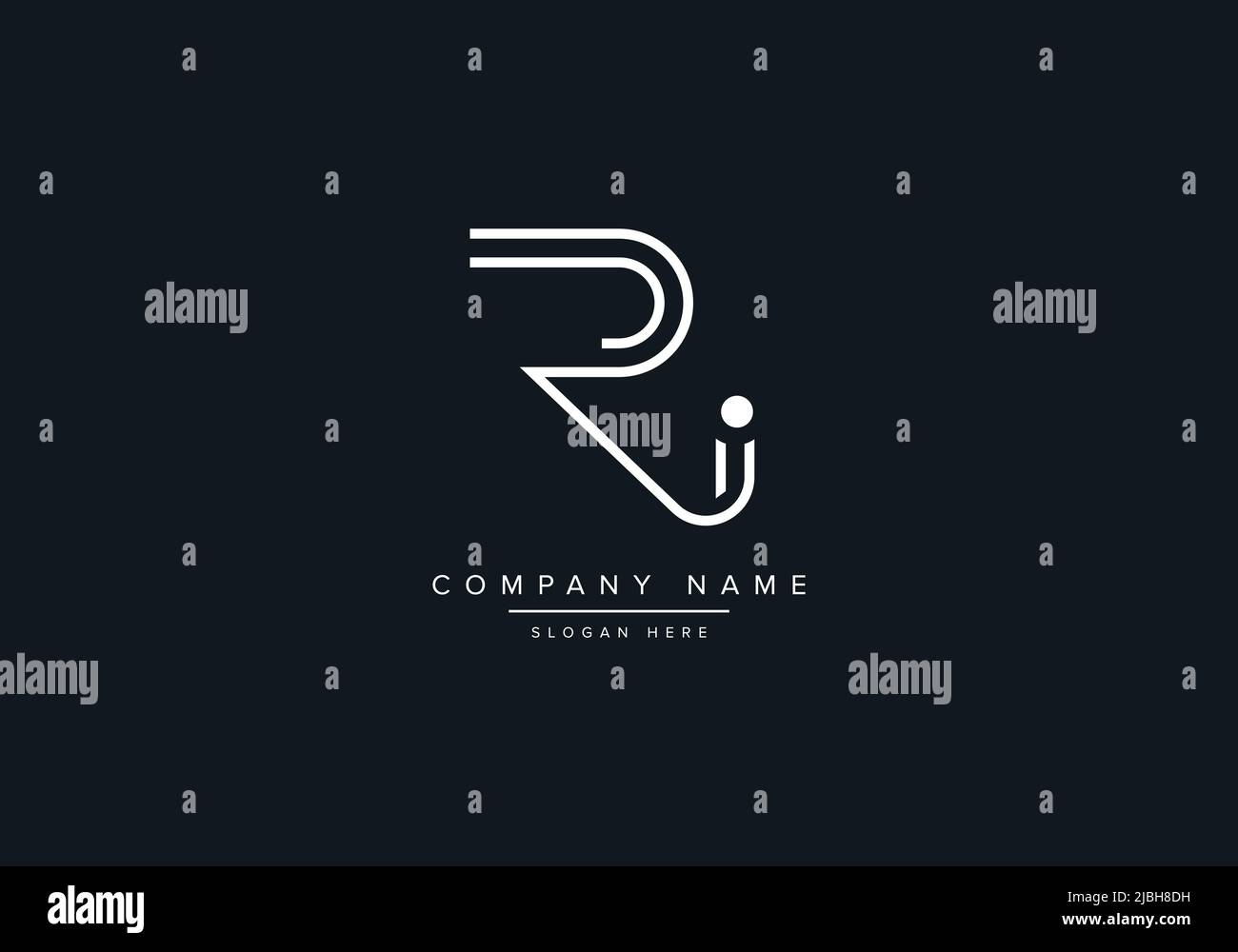 Creative Letters RI Logo Design Vector Templat Stock Vector Image & Art ...