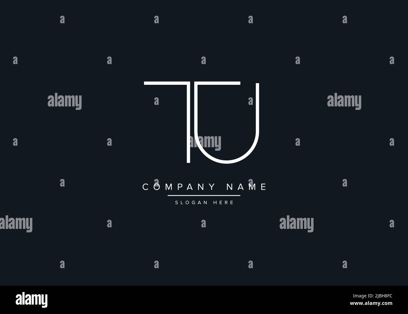 Creative Letters TU Logo Design Vector Template Stock Vector Image ...