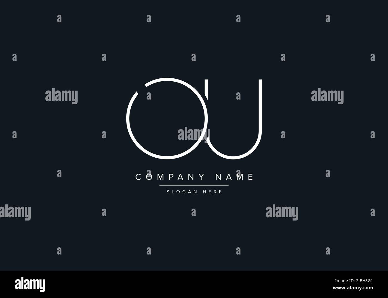 Creative Letters OU Logo Design Vector Template Stock Vector Image ...