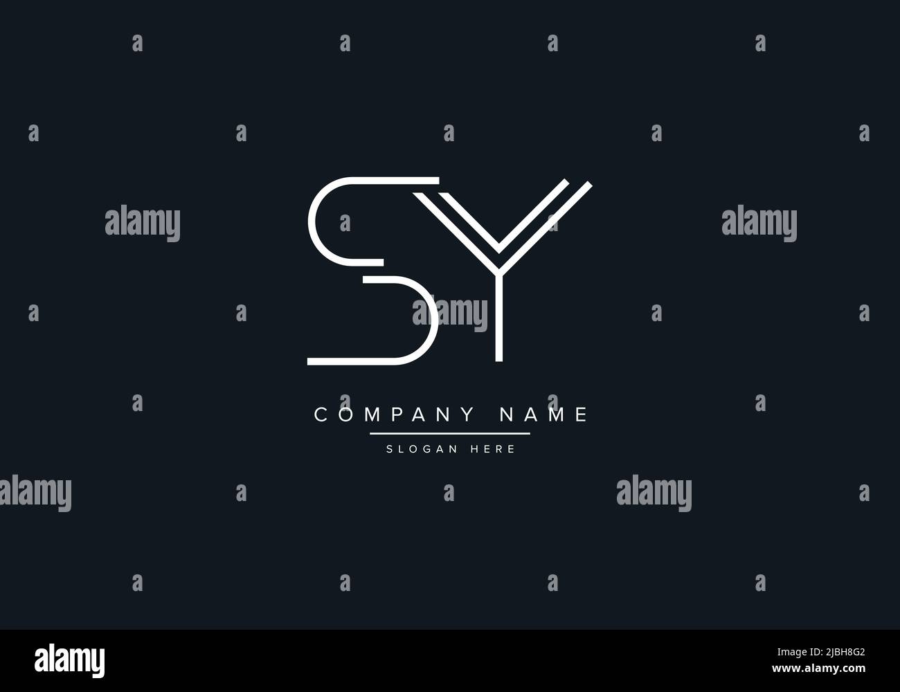 Creative Letters SY Logo Design Vector Template Stock Vector Image ...