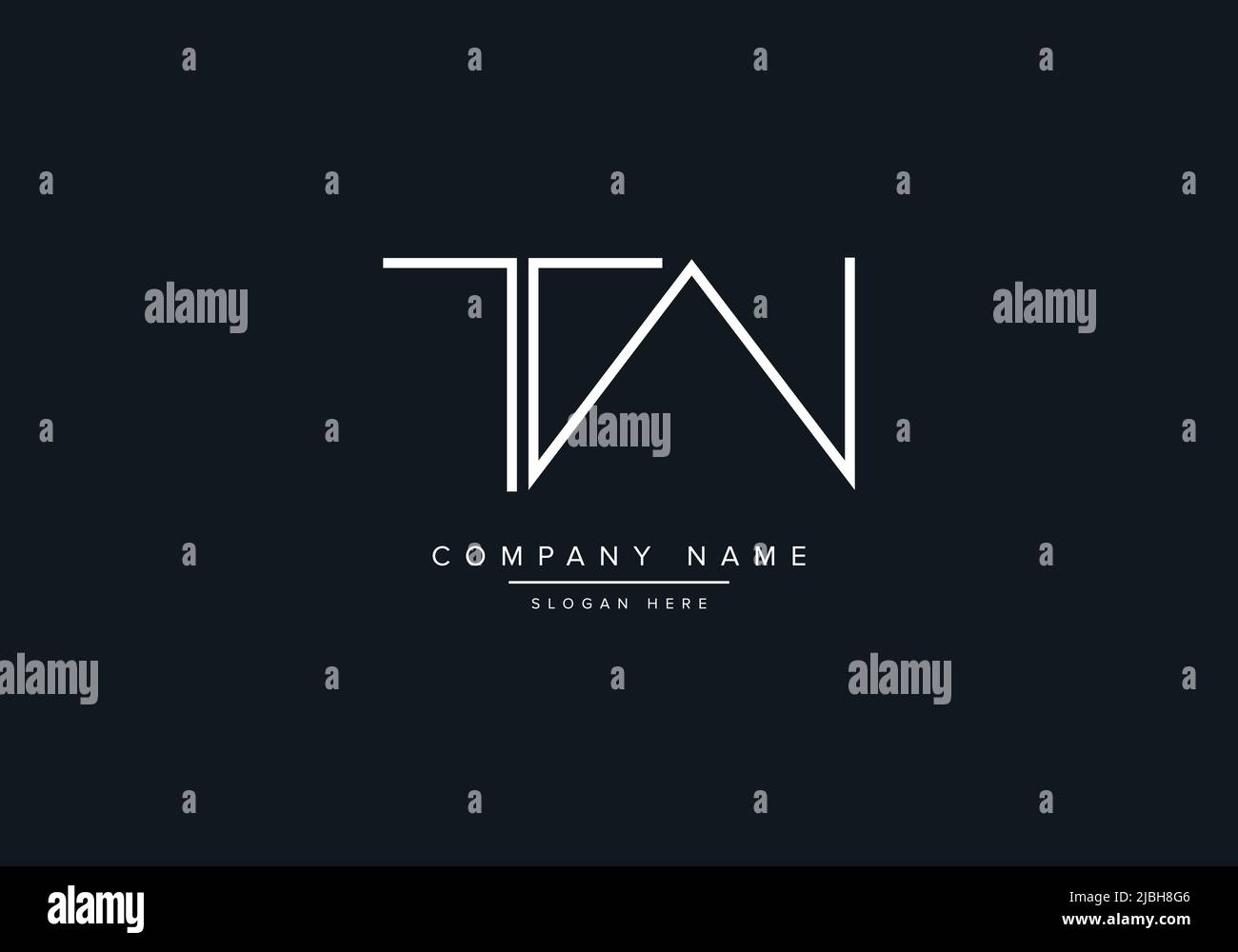 Creative Letters TW Logo Design Vector Template Stock Vector Image ...