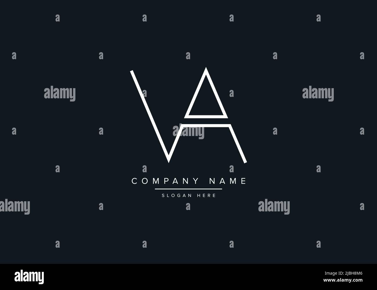 Creative Letters VA Logo Design Vector Template Stock Vector Image ...