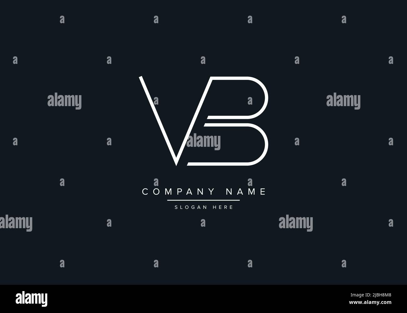 Creative Letters VB Logo Design Vector Template Stock Vector Image ...