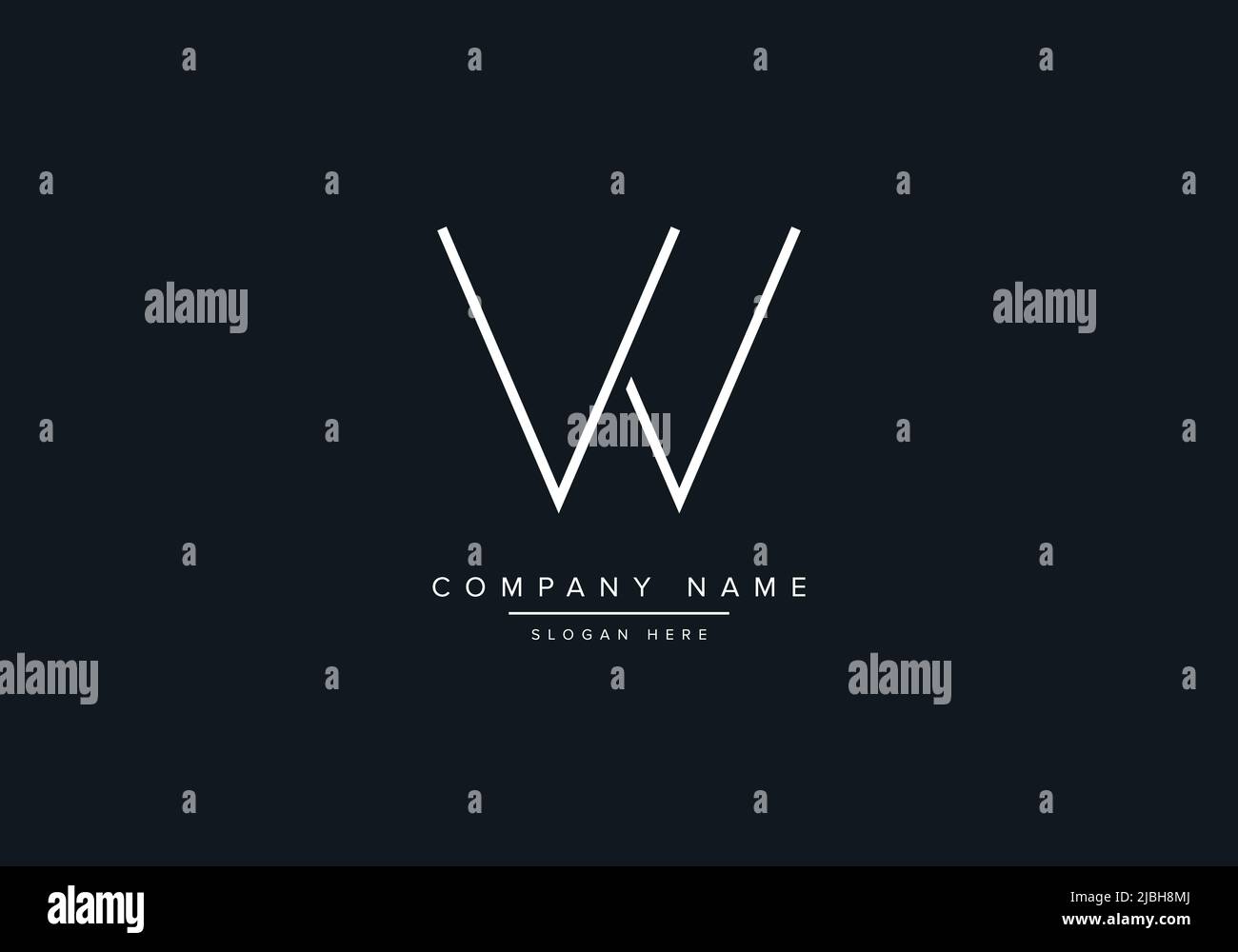 Creative Letters VV Logo Design Vector Template Stock Vector Image ...