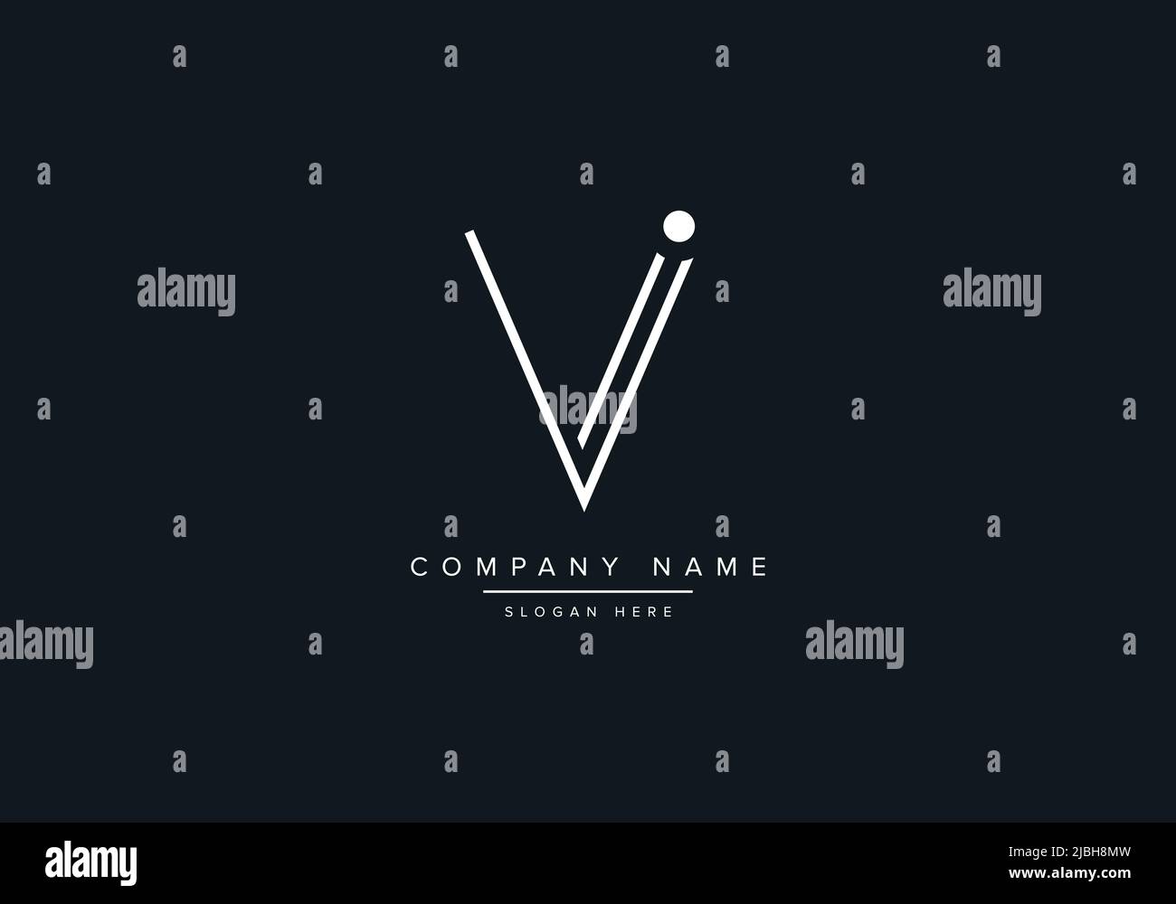 Creative Letters VI Logo Design Vector Template Stock Vector Image ...