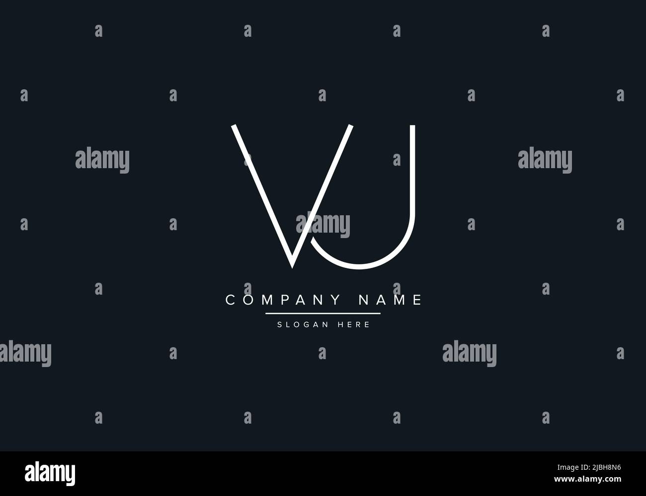 Creative Letters VU Logo Design Vector Template Stock Vector Image ...