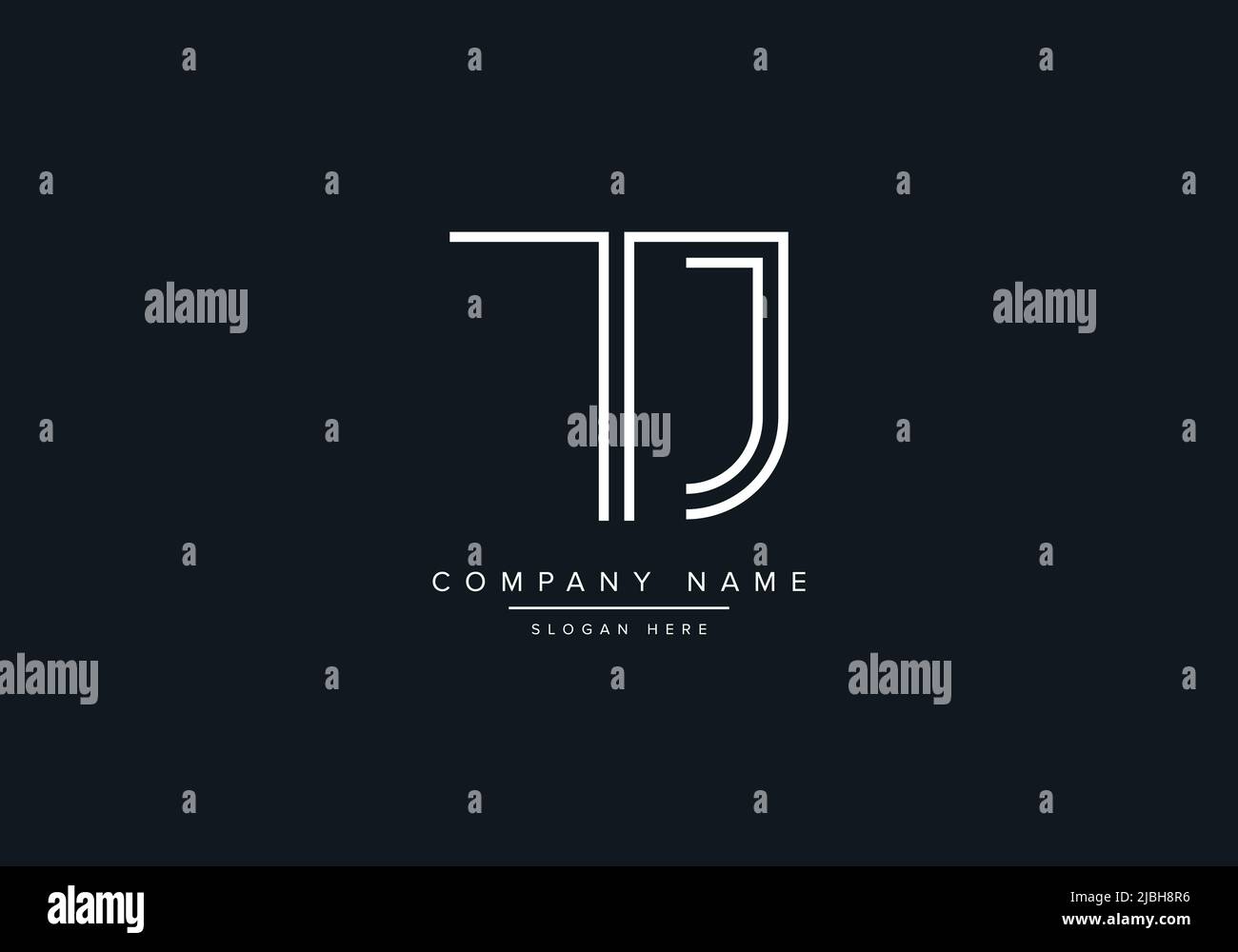 Creative Letters TJ Logo Design Vector Template Stock Vector Image ...
