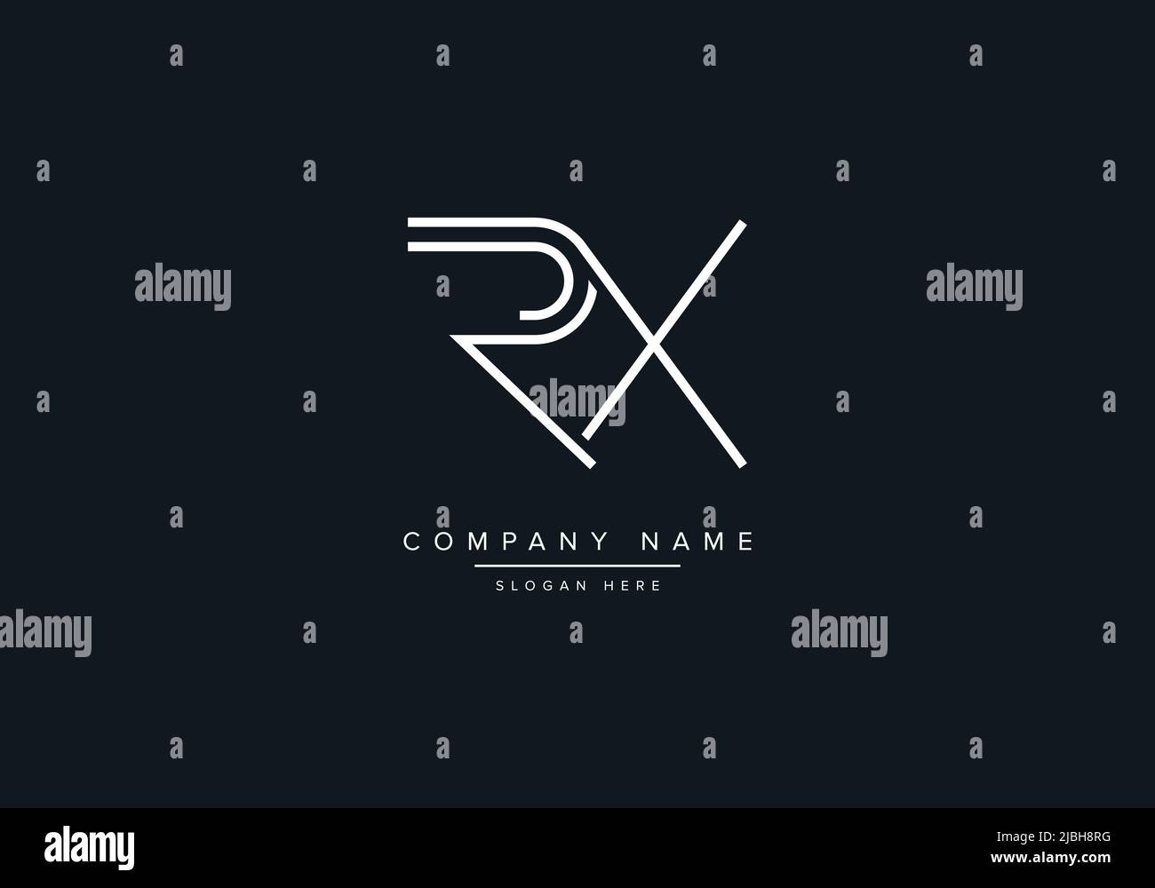 Creative Letters RX Logo Design Vector Template Stock Vector Image ...