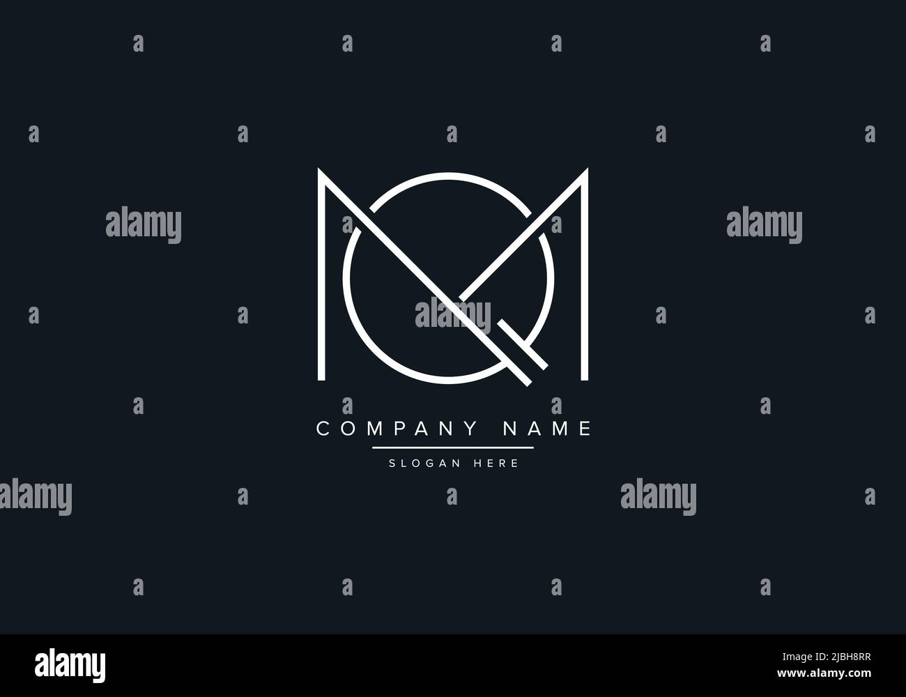 Creative Letters MQ Logo Design Vector Template Stock Vector Image ...