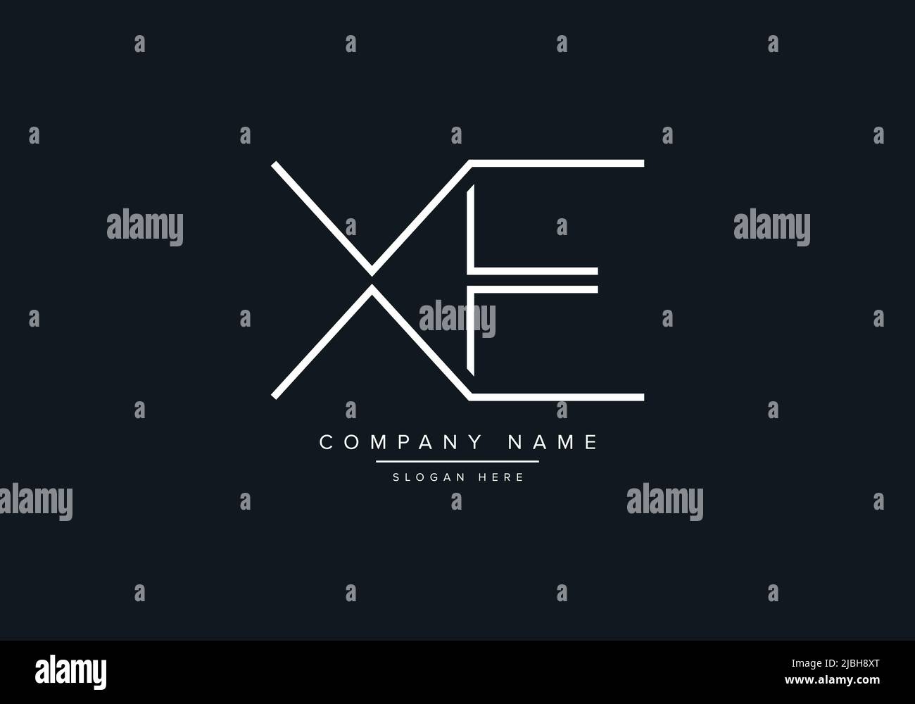 Creative Letters XE Logo Design Vector Template Stock Vector Image ...
