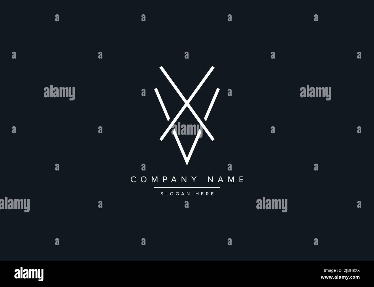 Creative Letters VX Logo Design Vector Template Stock Vector Image ...