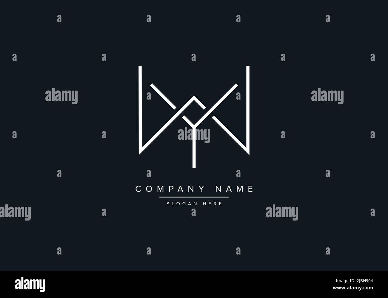 Creative Letters WY Logo Design Vector Template Stock Vector Image ...