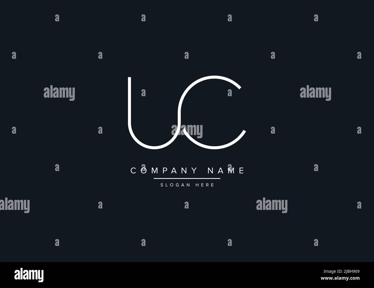 Creative Letters UC Logo Design Vector Template Stock Vector Image ...