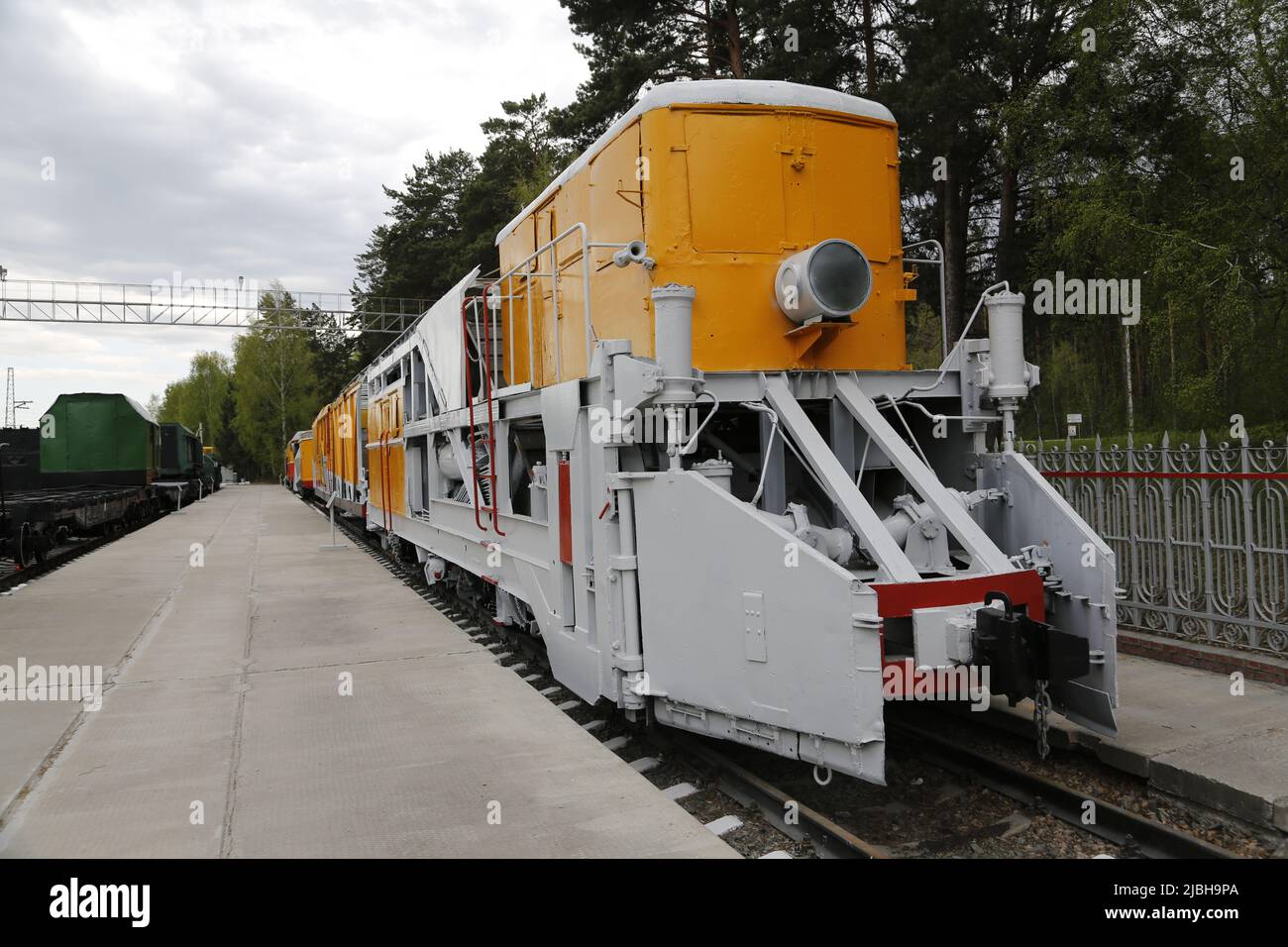Historic Russian train, photographed in the Museum for Railway ...