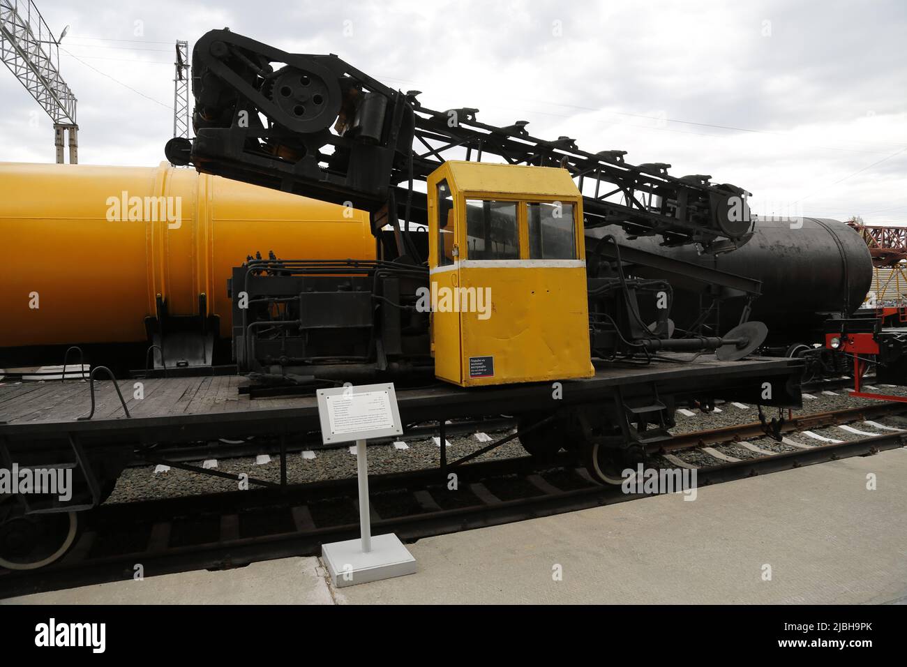 Historic Russian train, photographed in the Museum for Railway ...