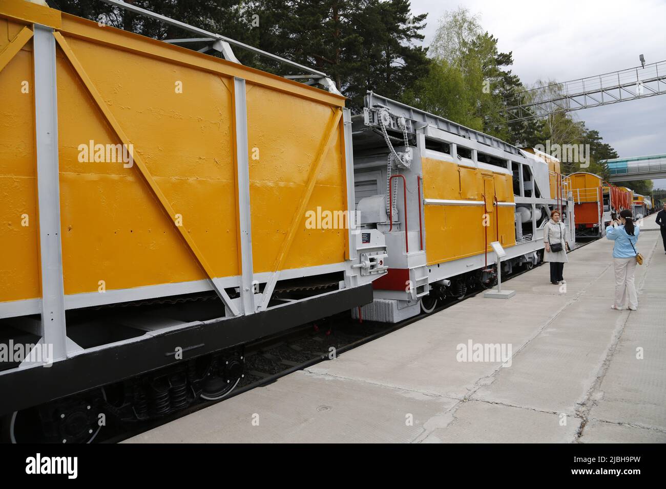 Historic Russian train, photographed in the Museum for Railway ...