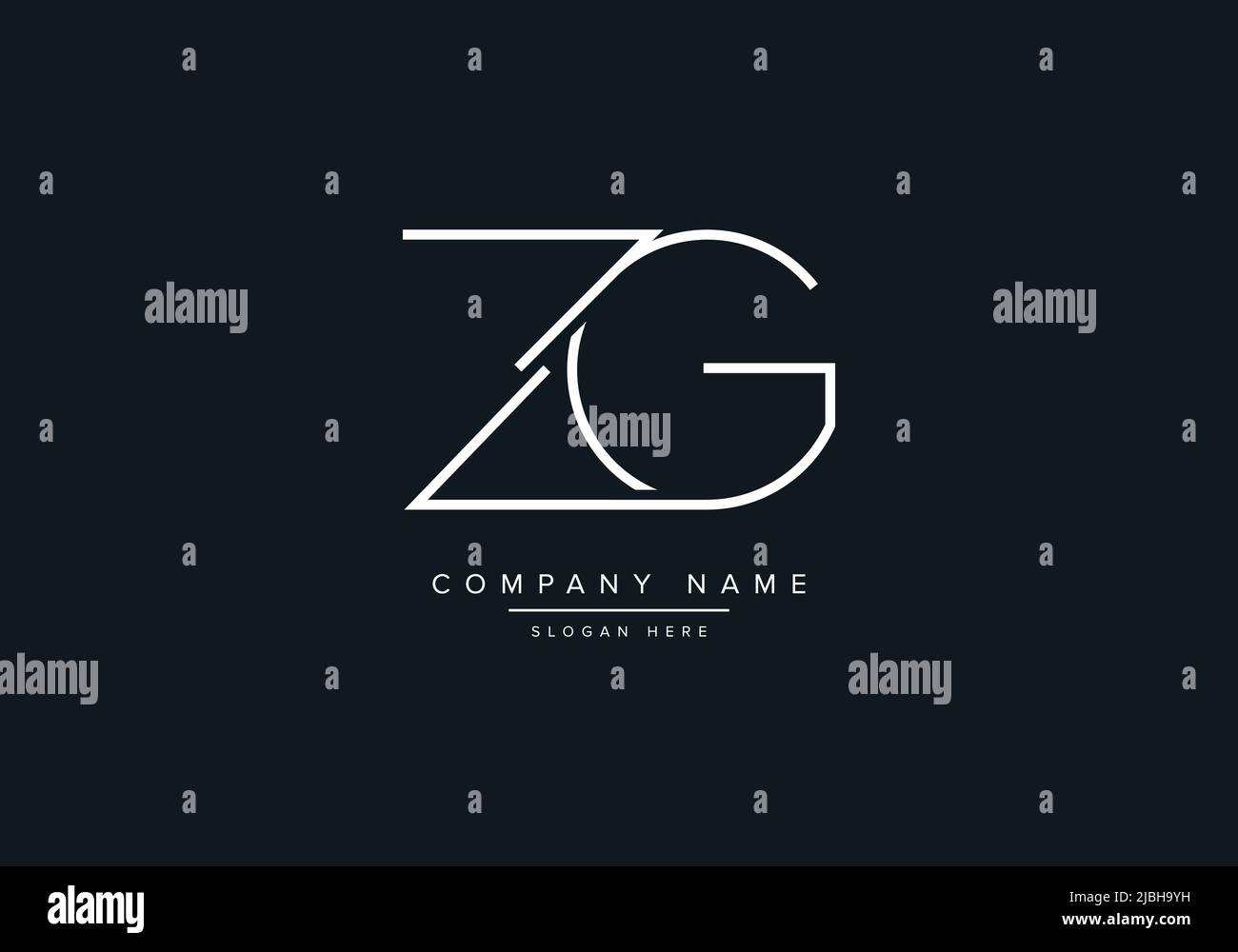 ZG abstract letters logo monogram Stock Vector Image & Art - Alamy
