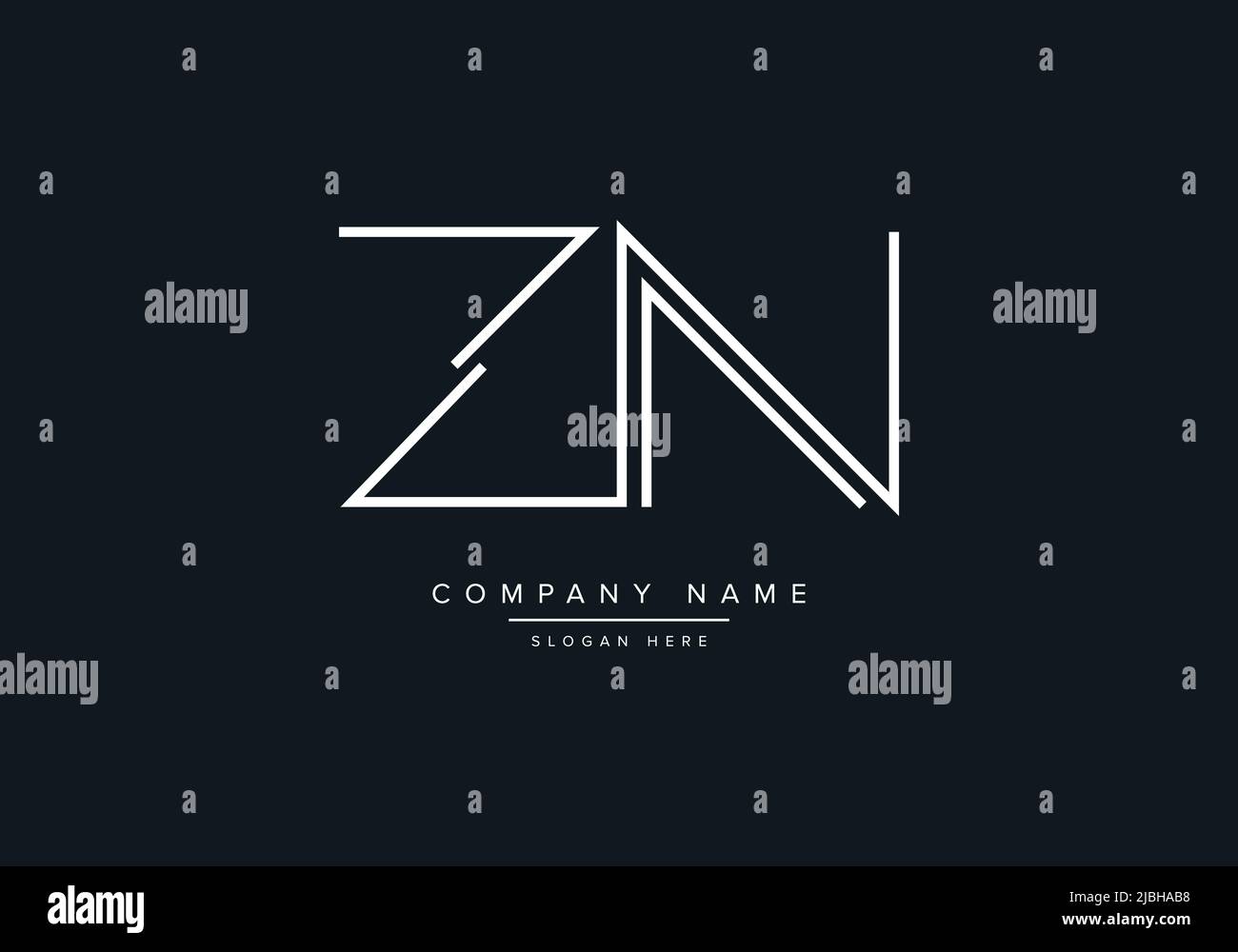 ZN abstract letters logo monogram Stock Vector Image & Art - Alamy