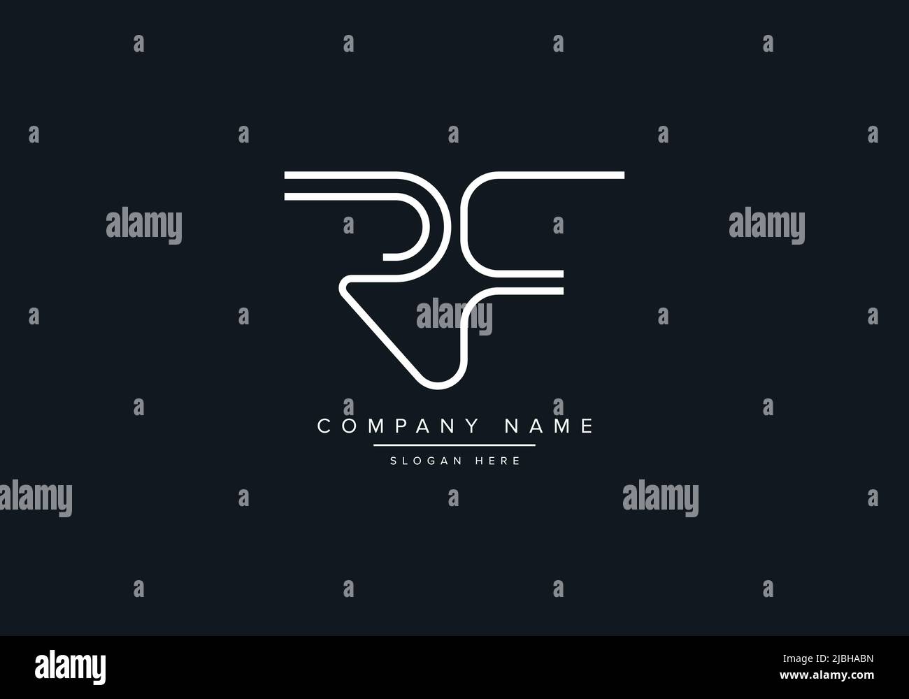 Initial SF alphabet line art logo design of vector Stock Vector Image ...