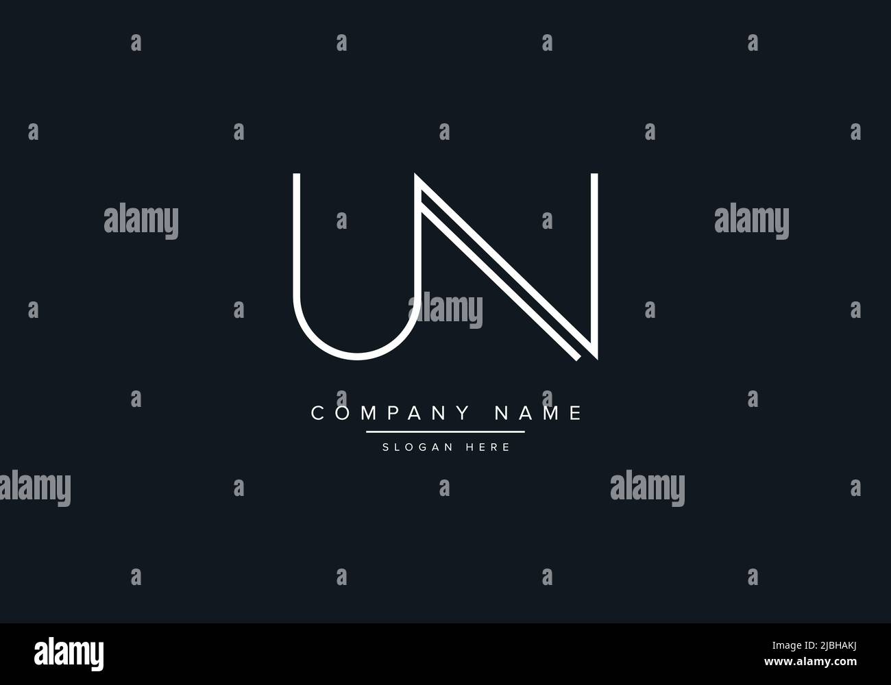 UN abstract letters logo monogram Stock Vector Image & Art - Alamy