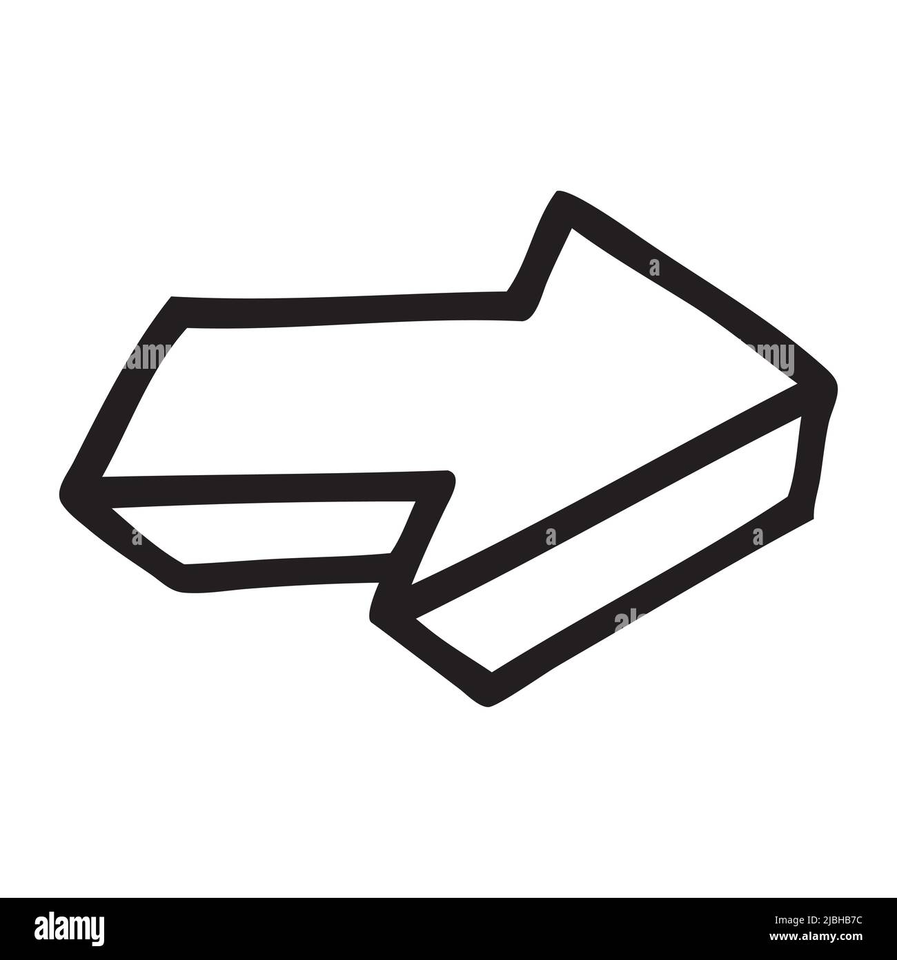Doodle up arrow symbol hand drawn with thin line. Graphic design ...