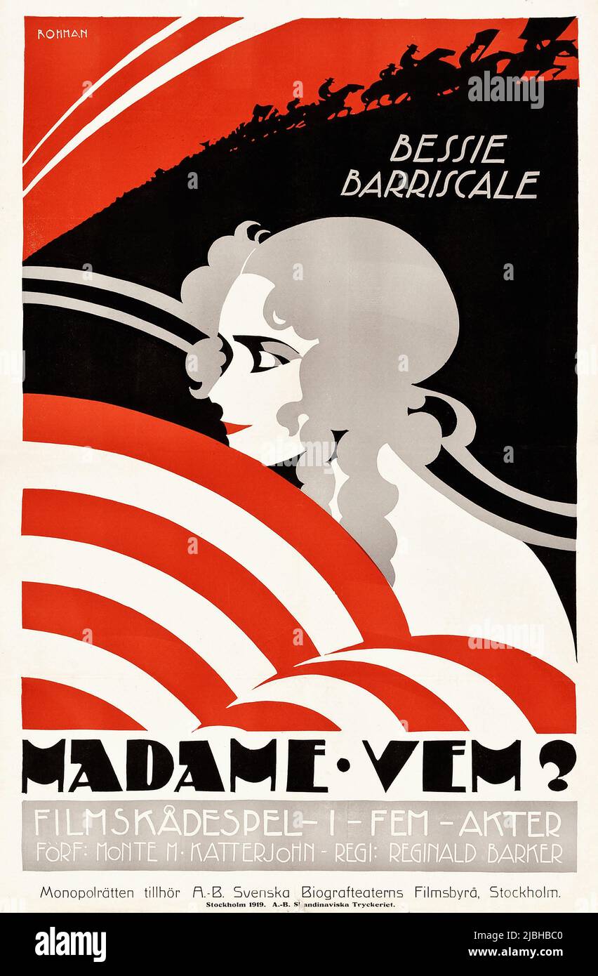 Madame vem - Madam Who (W.W. Hodkinson Corporation, 1919). Swedish ...
