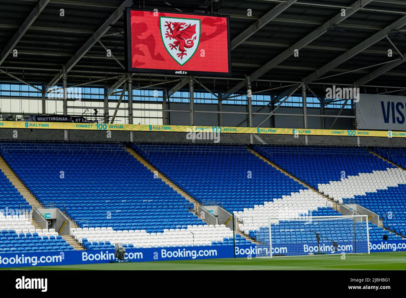CARDIFF, WALES - 05 JUNE 2022: General view of the Cardiff City Stadium ...