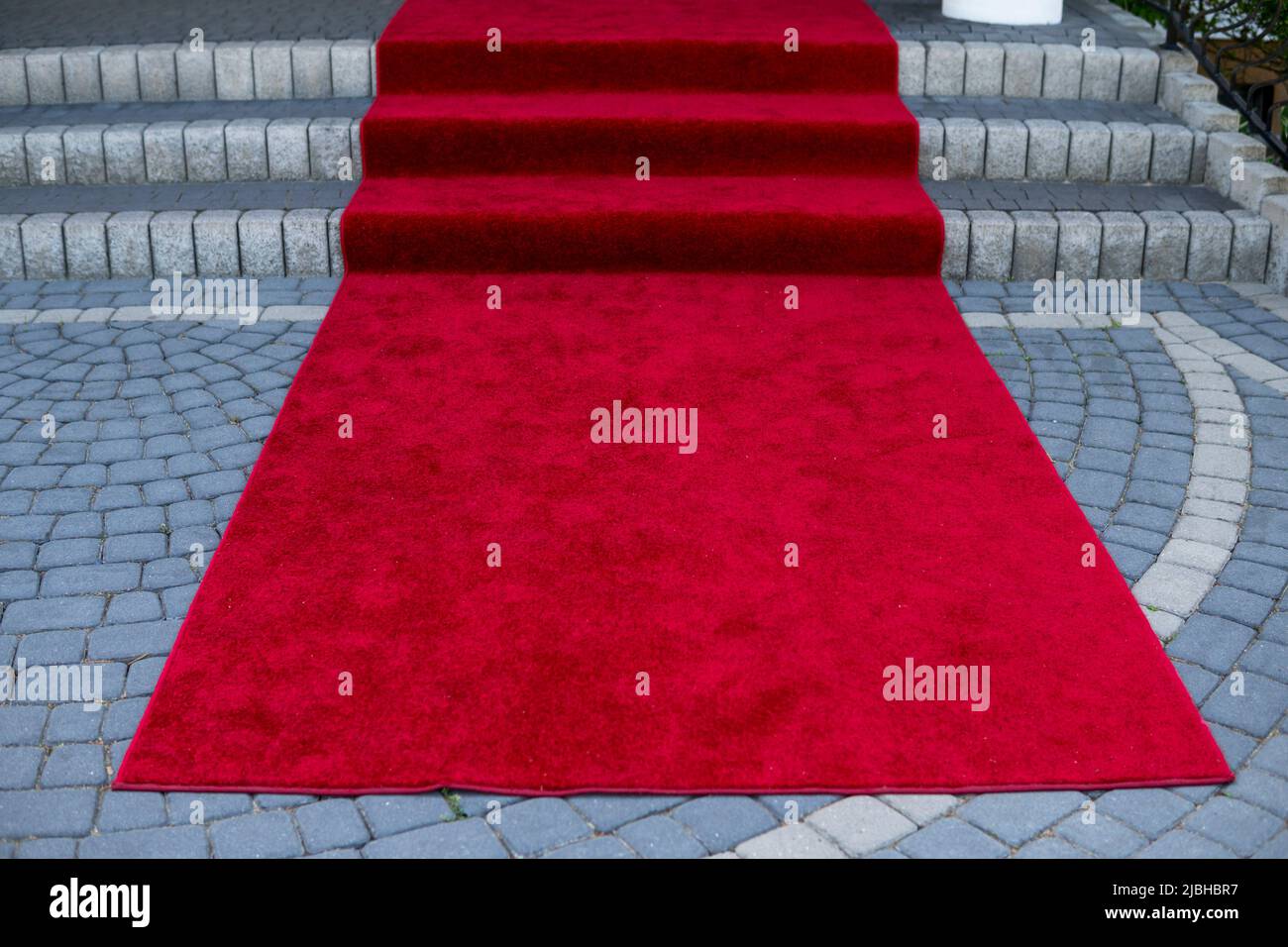 red carpet on a pavement stairs Stock Photo - Alamy