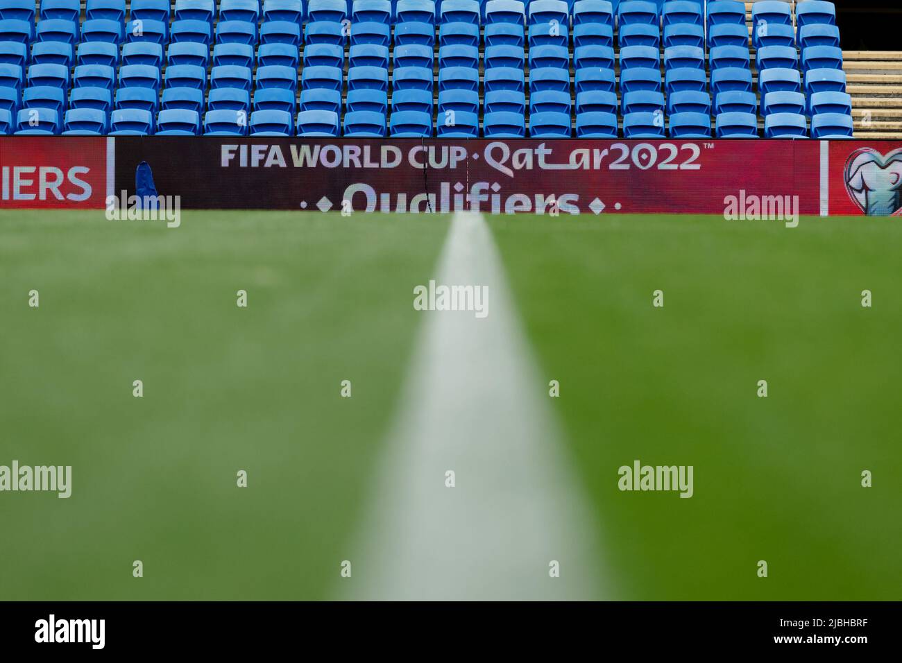 CARDIFF, WALES - 05 JUNE 2022: General view of the Cardiff City Stadium ...