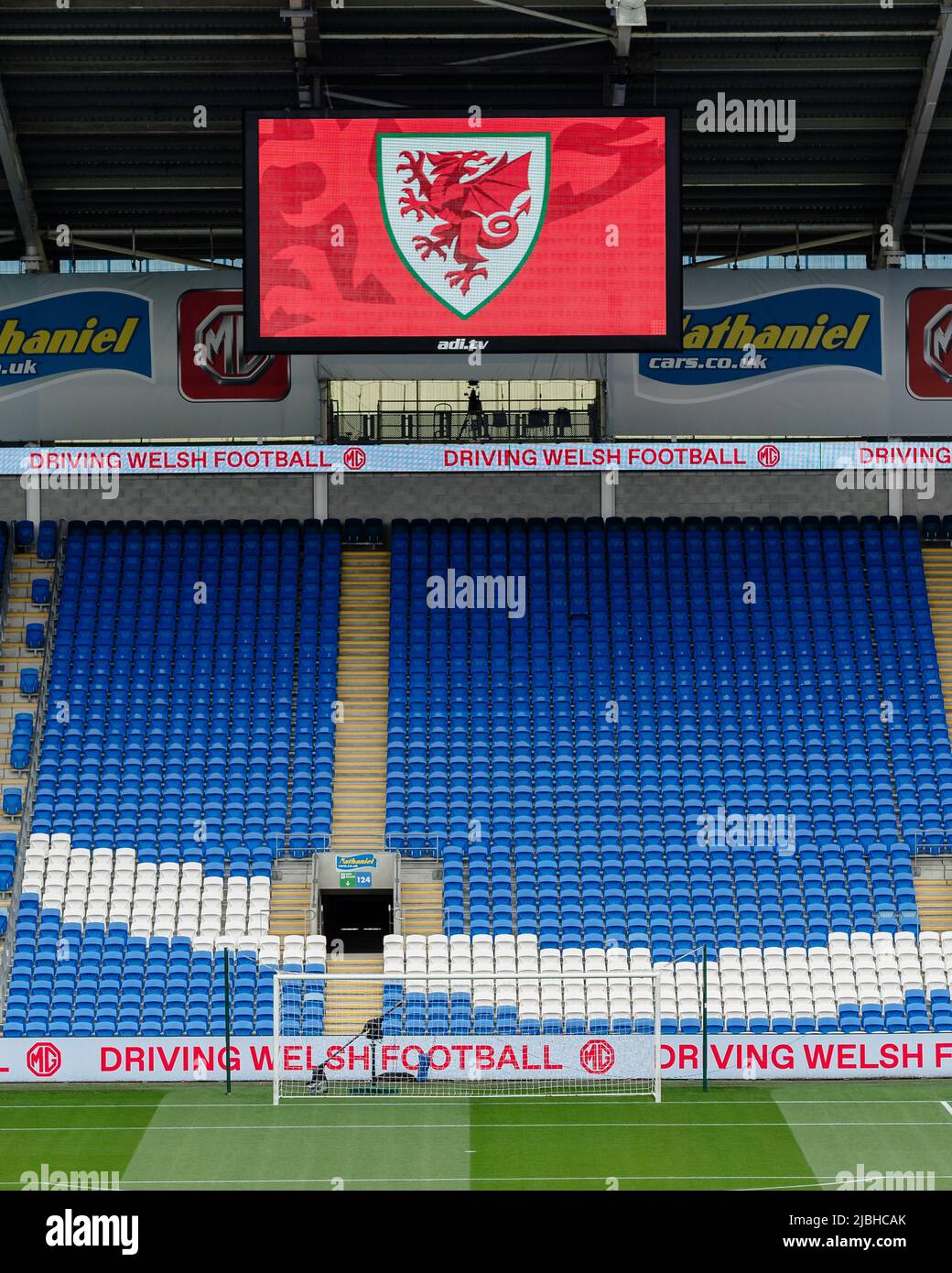 CARDIFF, WALES - 05 JUNE 2022: General view of the Cardiff City Stadium ...