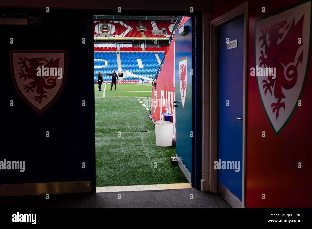 CARDIFF, WALES - 05 JUNE 2022: General view of the Cardiff City Stadium ...