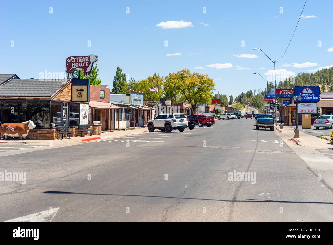 Historic Route 66 through the town of Williams, Arizona AZ, USA ...