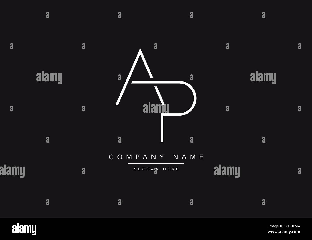 Alphabet letter AP logo design icon art line Stock Vector Image & Art ...