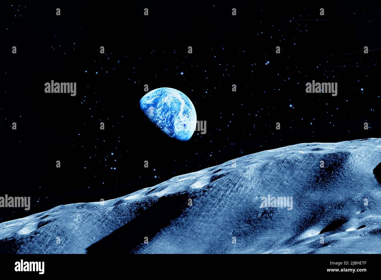 Earth And Moon From Space Nasa